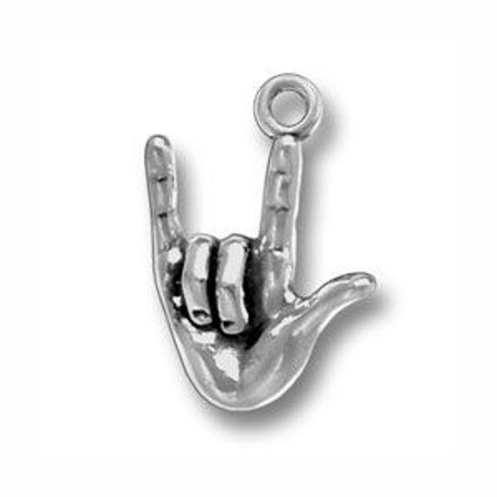 5 Silver I Love You Sign Language Charm 18x13mm by TIJC SP0618 - Etsy