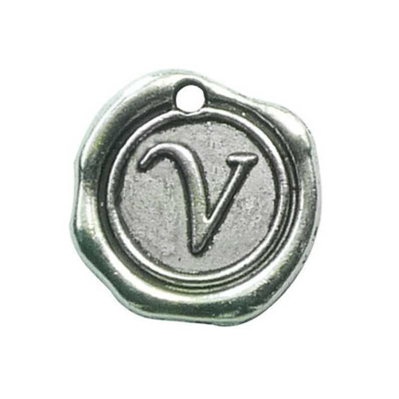 5 Wax Seal Initial Silver Letter V 19x18mm by TIJC SPWV - Etsy