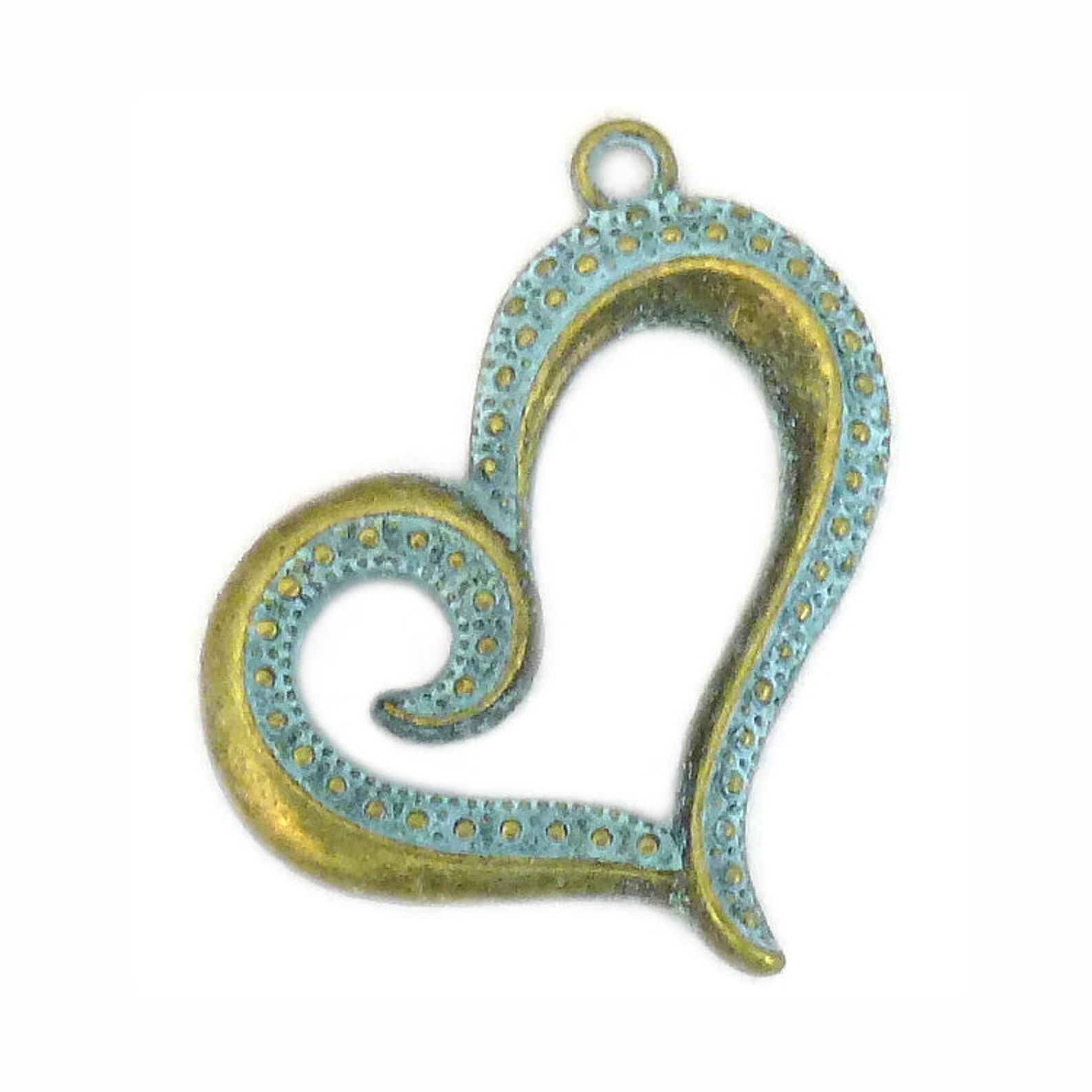 BULK 12 Open Heart Charm Pendant Gold by TIJC SP1178B - Etsy