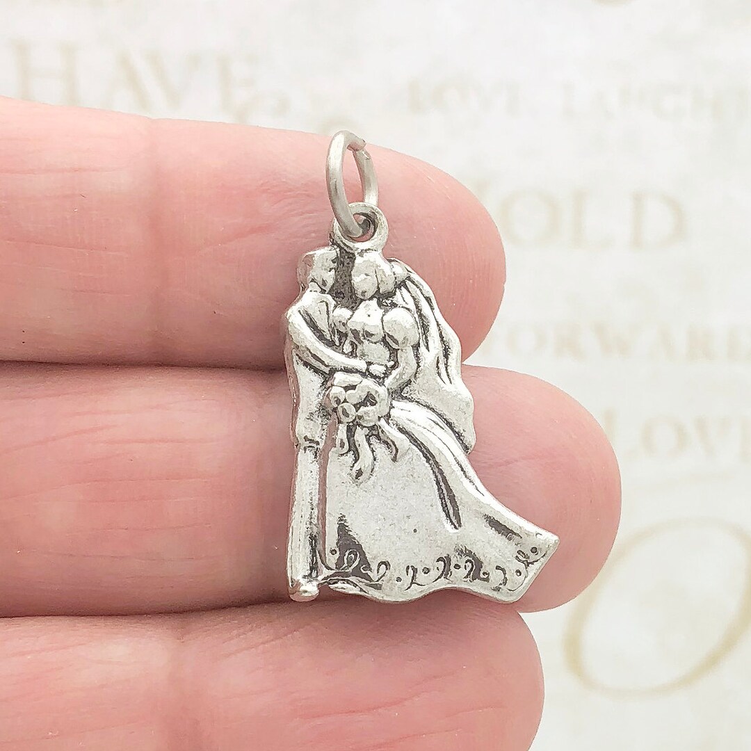 5 Silver Bride and Groom Charms by TIJC SP0166 - Etsy