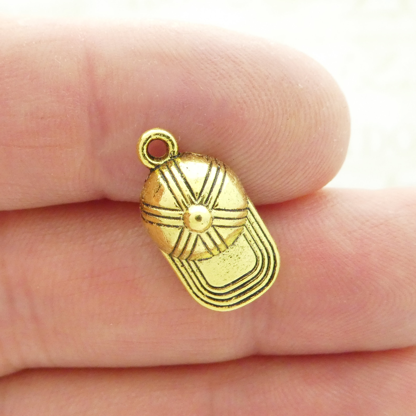BULK 40 Baseball Cap Charm Gold by TIJC SP1948B - Etsy