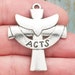 2 Acts Cross Charm Pendant Silver by TIJC SP0881 - Etsy