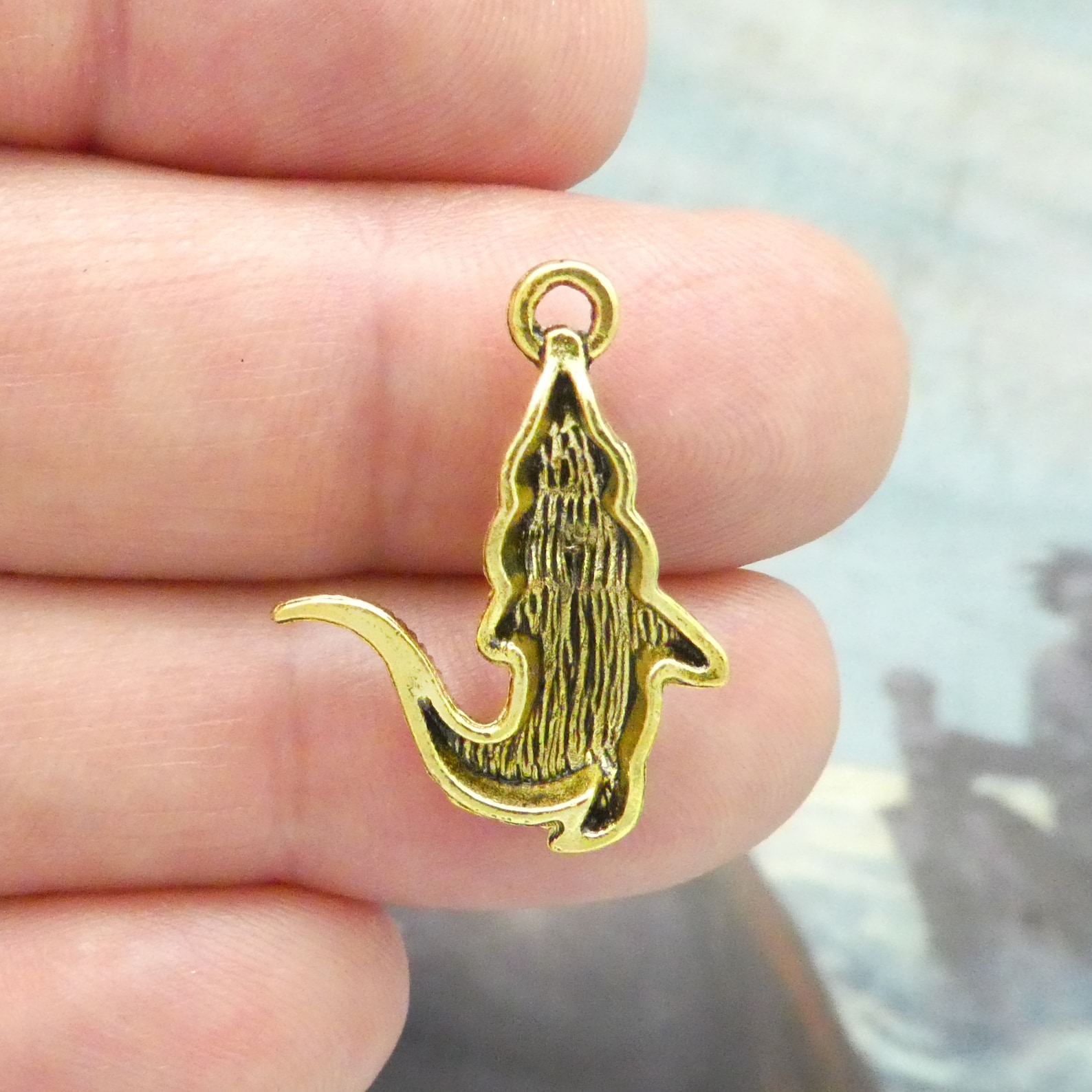 10 Gold Gator Charm Alligator Pendant 25x19mm by TIJC SP1201 - Etsy