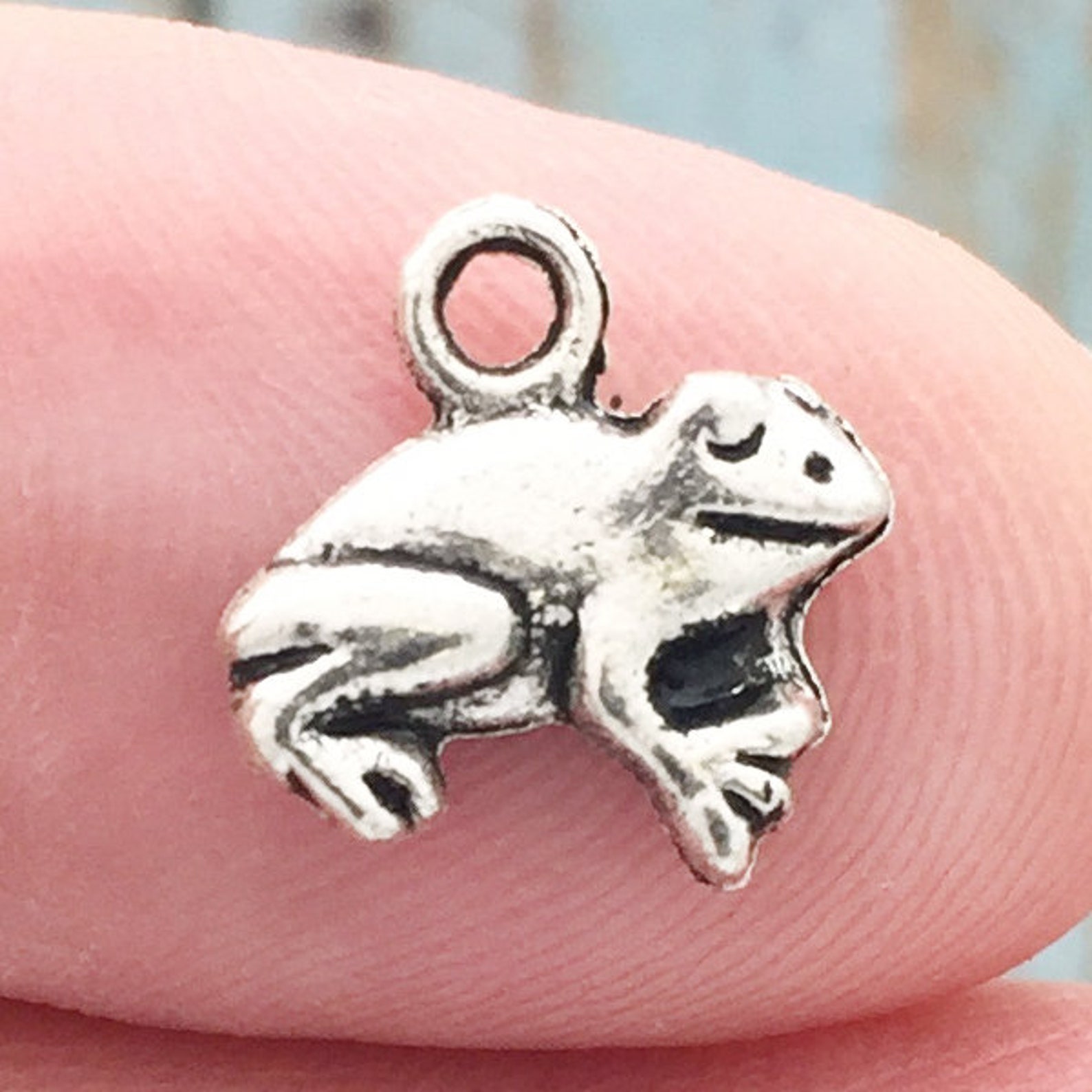 BULK 60 Silver Frog Charm Small by TIJC SP0970B - Etsy