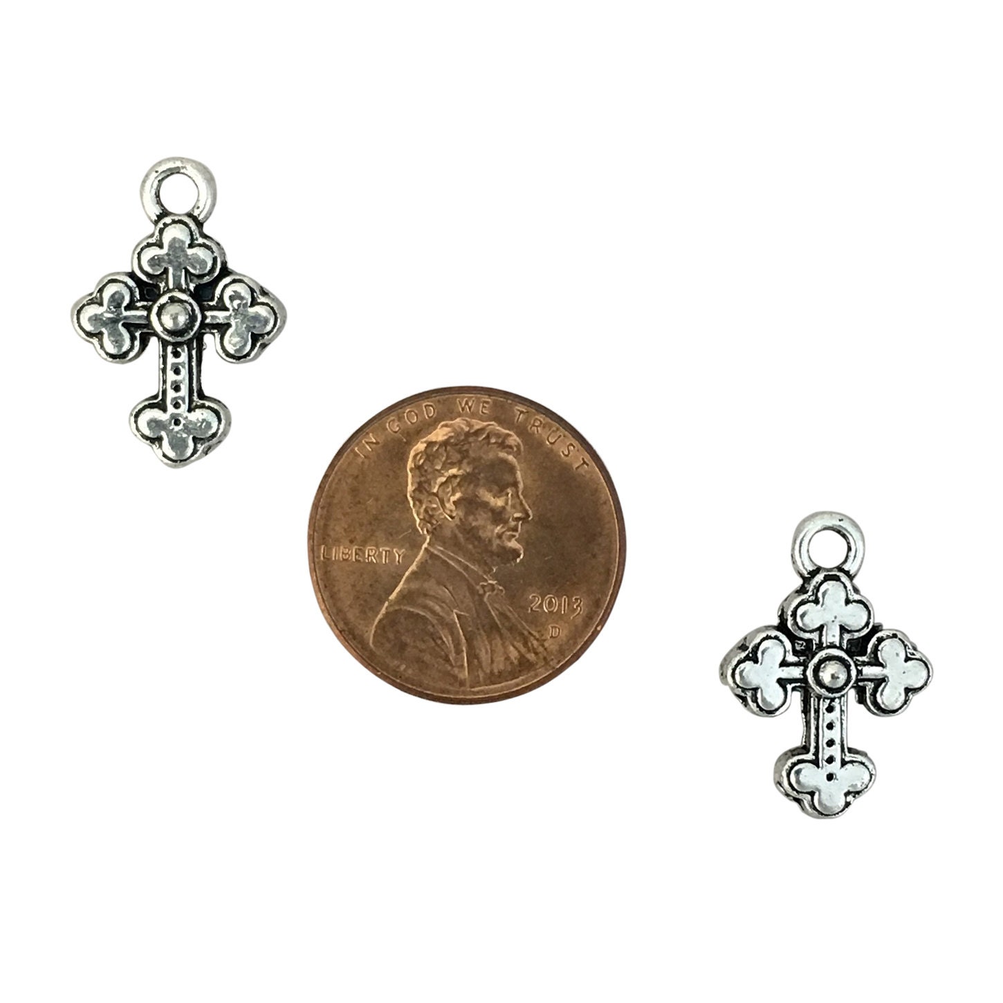 10 Orthodox Cross Charm Pendant Silver by TIJC SP1401 - Etsy