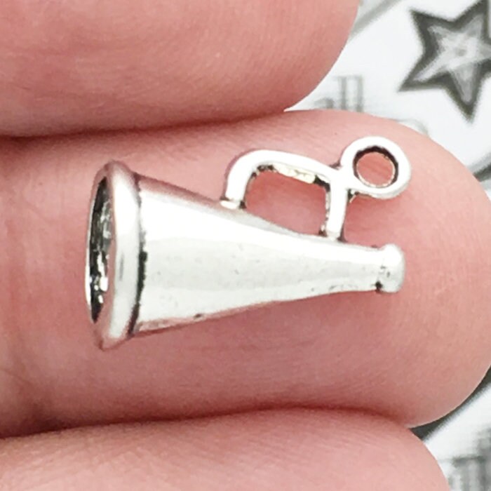 BULK 30 Silver Megaphone Cheer Charm by TIJC SP0076B - Etsy