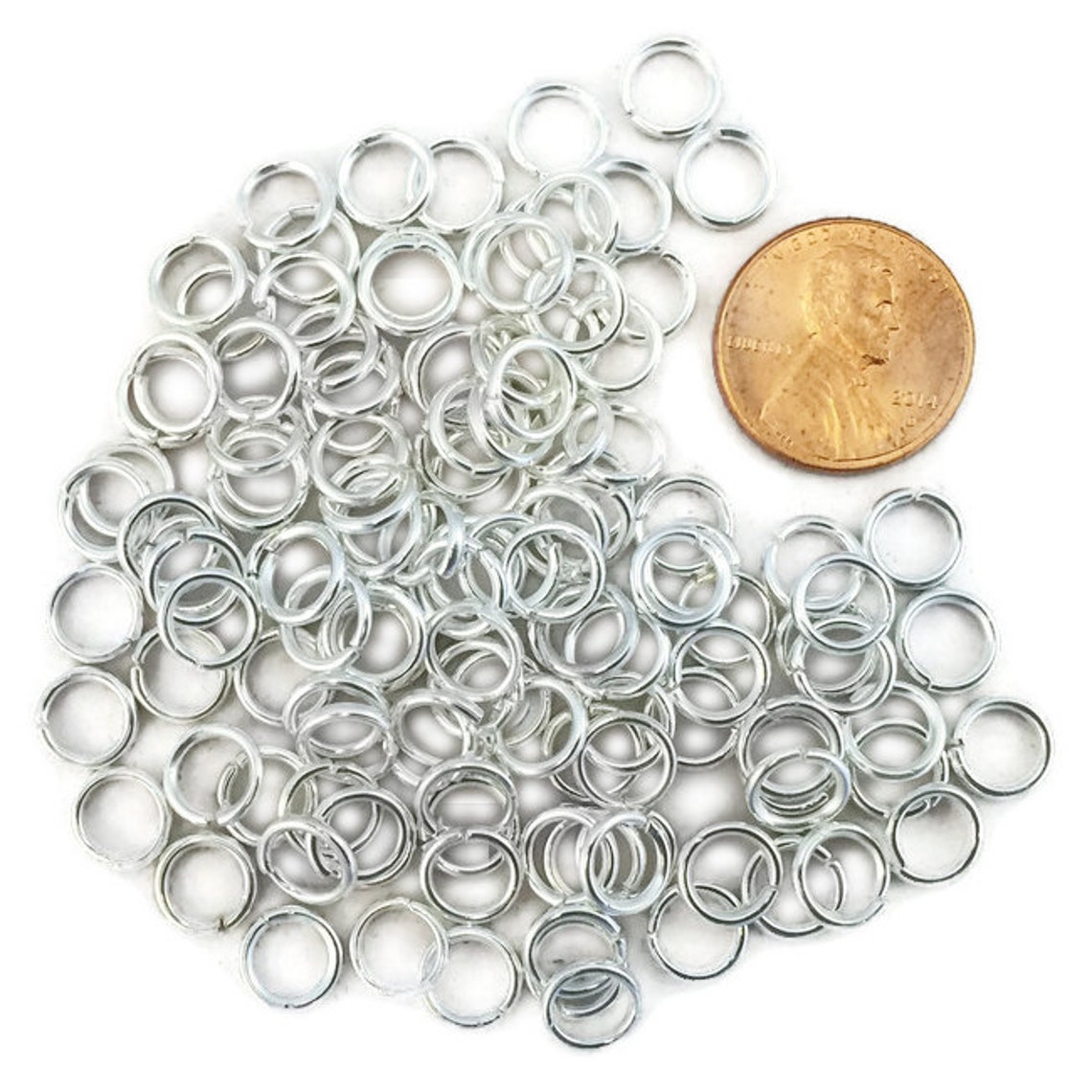 200 Pieces 18 Gauge Heavy Silver 8mm Open Jump Rings Bulk | Etsy