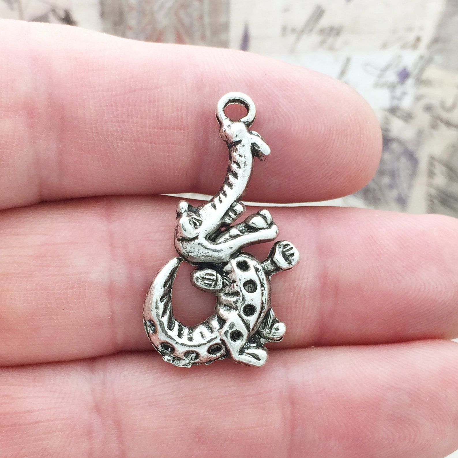 BULK 16 Alligator Charm Gator Pendant Silver by TIJC SP0647B - Etsy