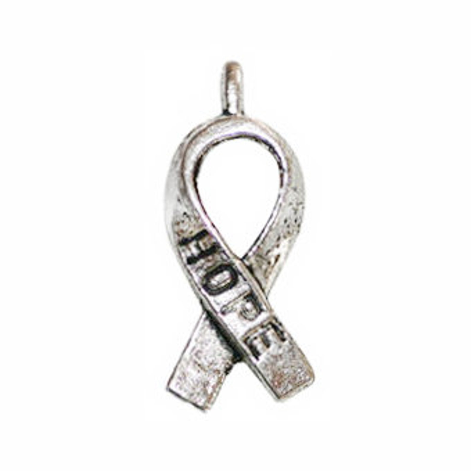 BULK 60 Hope Awareness Ribbon Charm Silver by TIJC SP0282B - Etsy