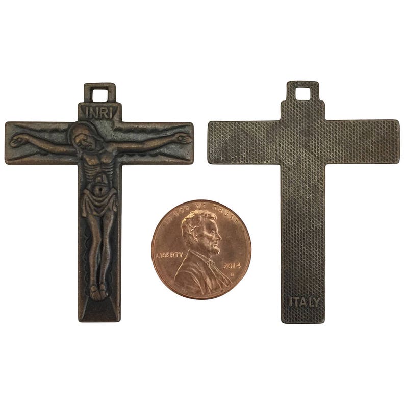 BULK 6 Copper Crucifix Cross Charm Pendant by TIJC SP0707B | Etsy