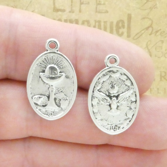 3 First Holy Communion Charm Silver 25x15mm by TIJC SP2060 | Etsy