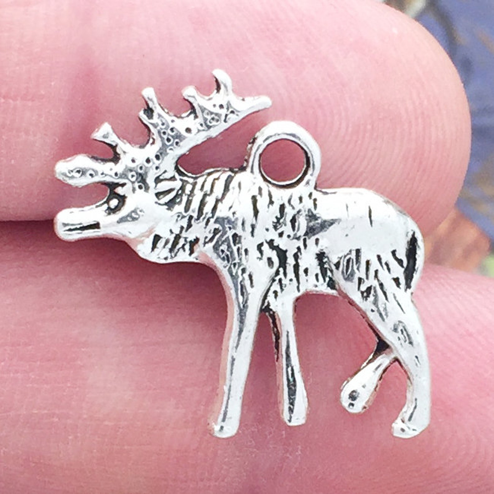 5 Moose Charm Pendant Silver by TIJC SP0531 | Etsy
