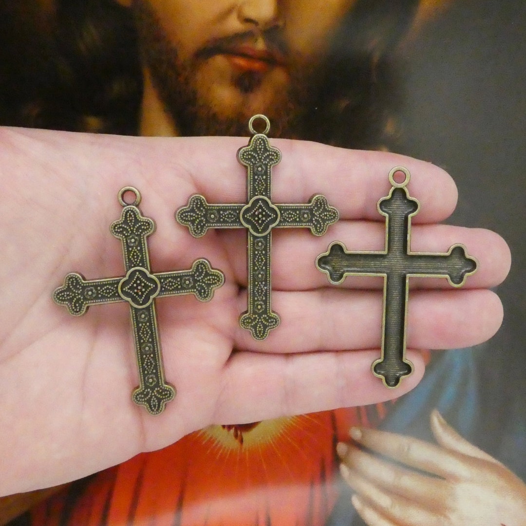 BULK 8 Orthodox Cross Charm Pendant Bronze by TIJC SP1452B - Etsy.de