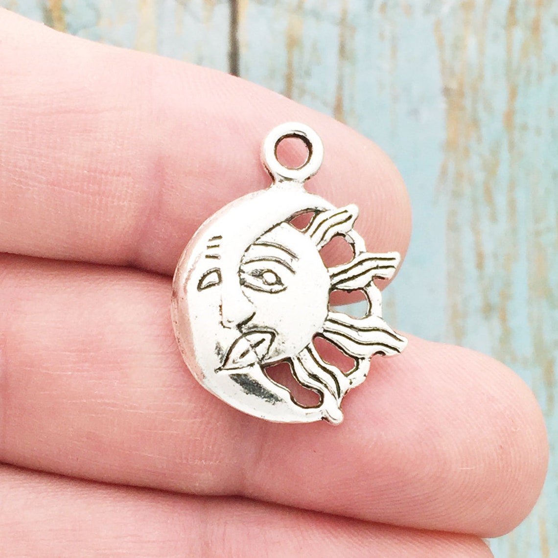 5 Moon and Sun Charm Silver by TIJC SP0306 | Etsy