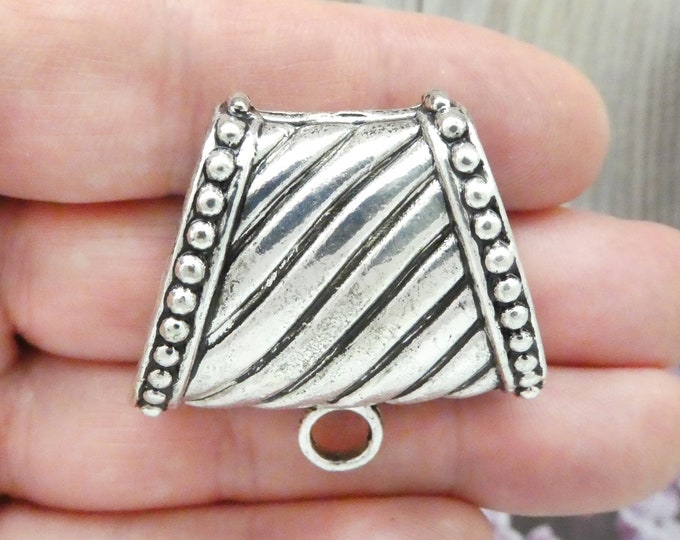 BULK 3 Silver Jewelry Bails Large 38x40mm by TIJC SP0836B - Etsy