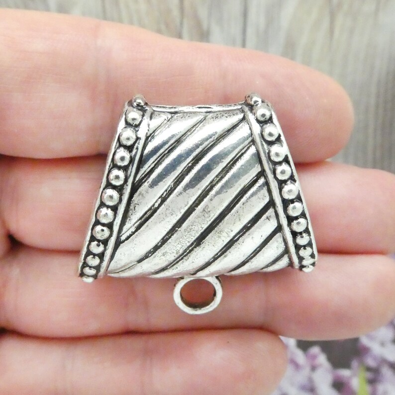 BULK 3 Silver Jewelry Bails Large 38x40mm by TIJC SP0836B - Etsy