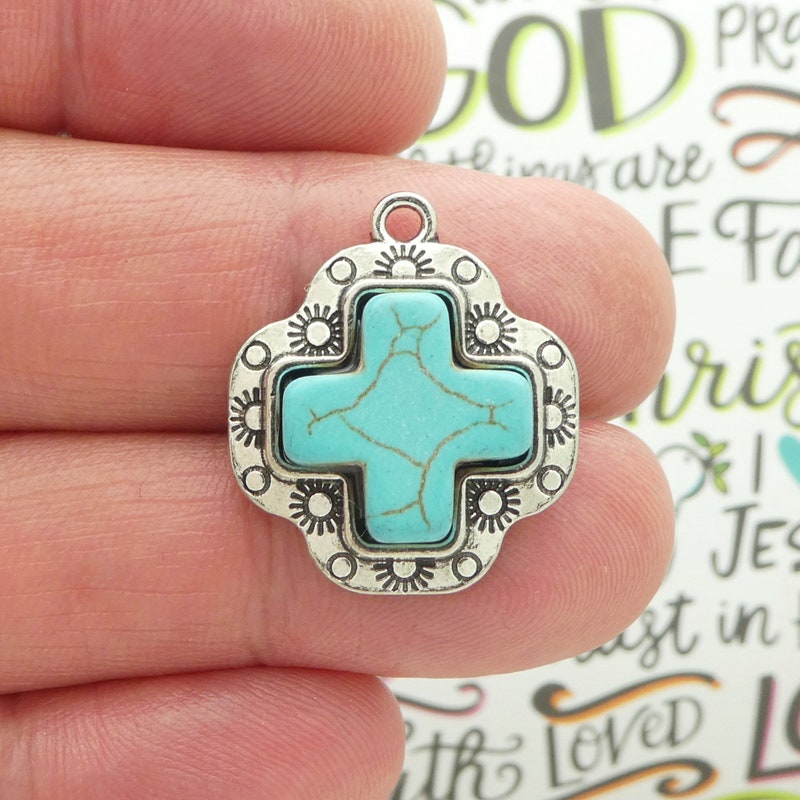 Turquoise Cross - Etsy