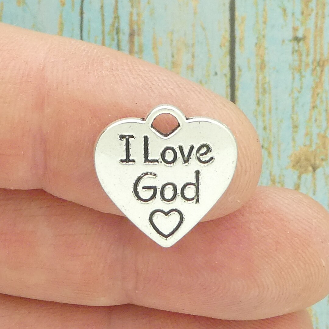 10 I Love GOD Charm Silver by TIJC SP1732 - Etsy