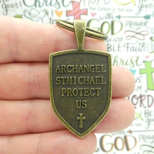 1 Bronze St Michael Keychain by TIJC SP1988K - Etsy