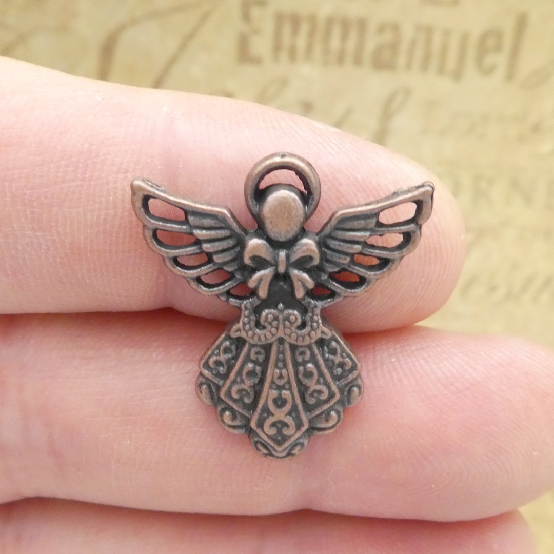 BULK 20 Filigree Angel Charm Pendant Copper by TIJC SP1793B - Etsy