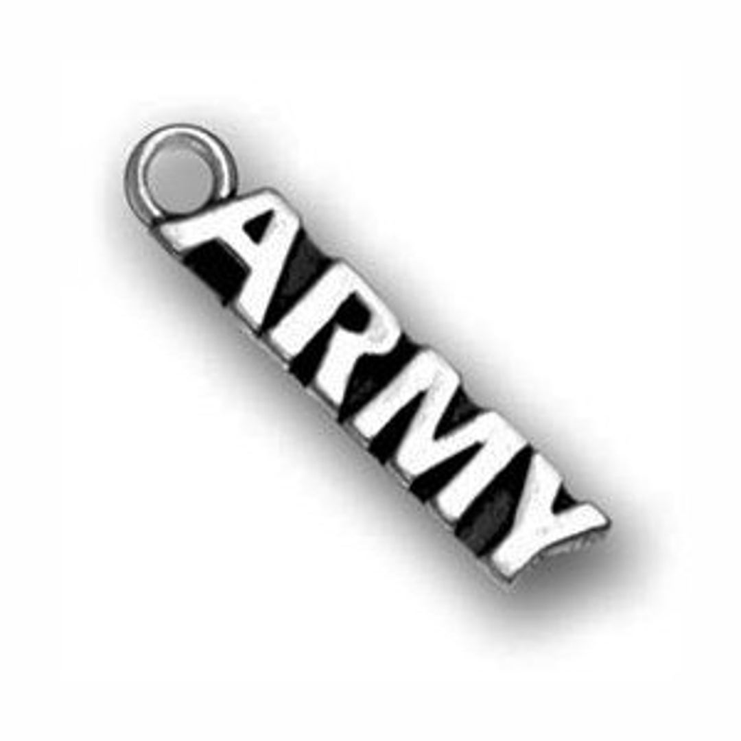 5 Silver Army Charm 5x22mm by TIJC SP0547 - Etsy