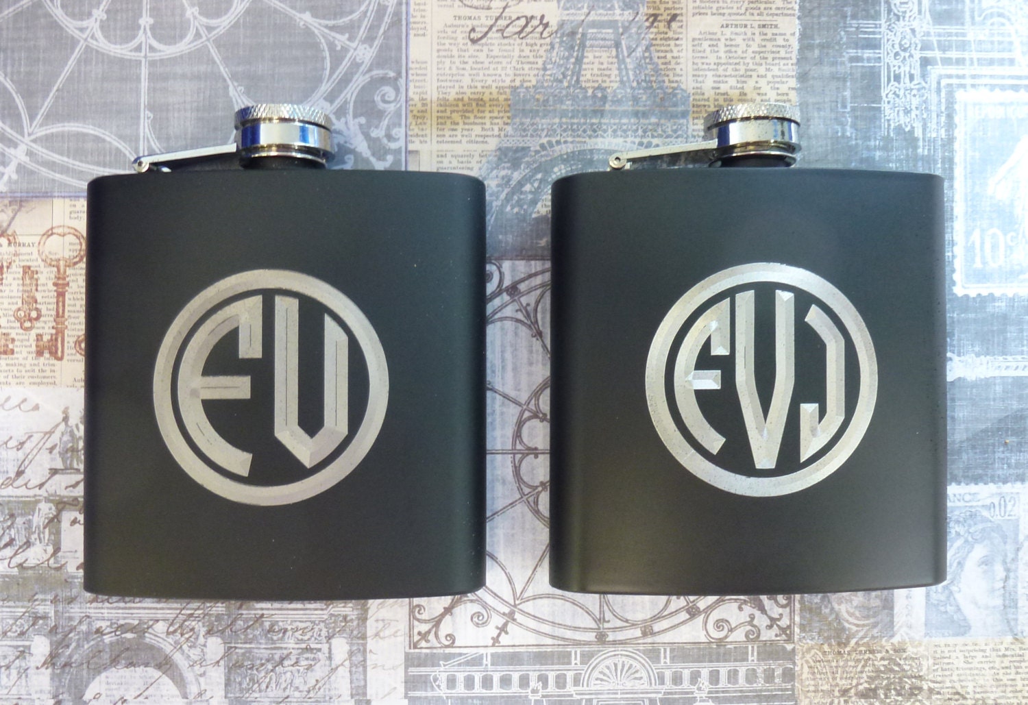 1 Personalized Monogram Flask Groomsmen Gift 3CMOL - Etsy