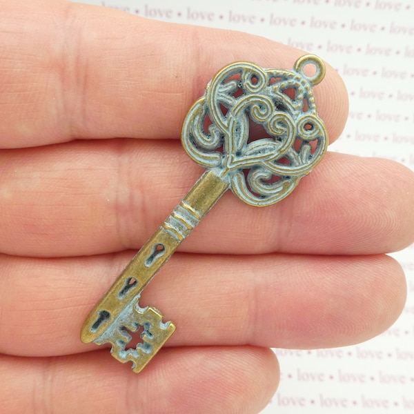 Antique Key Charm - Etsy