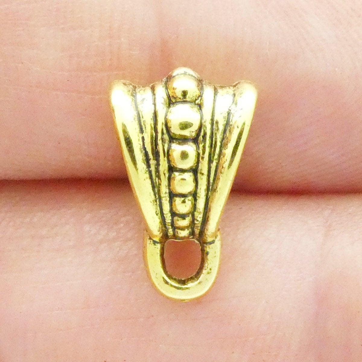 8 Gold Jewelry Bails 15x10mm by TIJC SP1960 | Etsy
