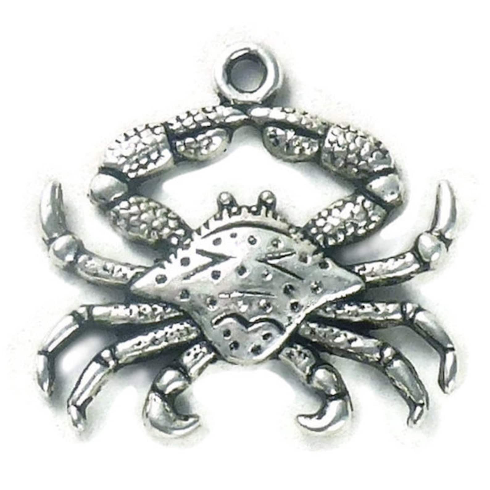 BULK 20 Silver Crab Charm Pendant by TIJC SP1011B - Etsy