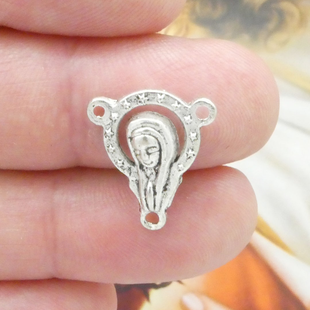 10 Virgin Mary Silver Rosary Centerpieces by TIJC SP0035 - Etsy
