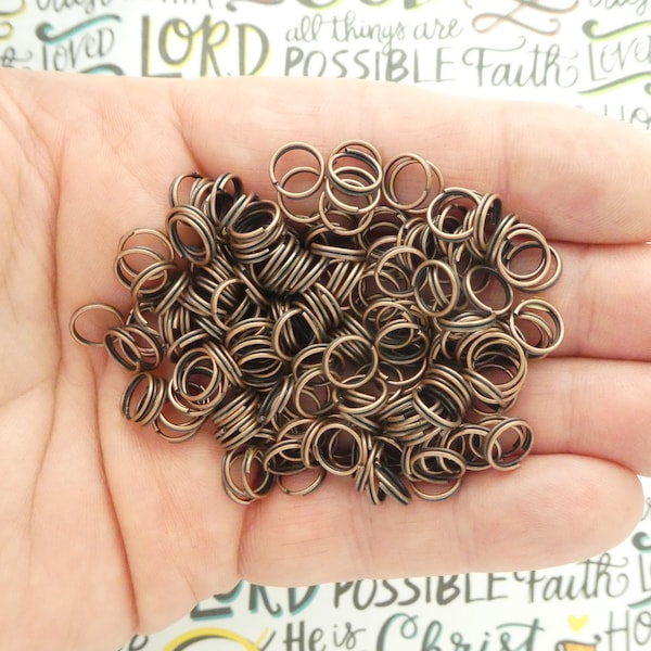 Copper Split Rings - Etsy
