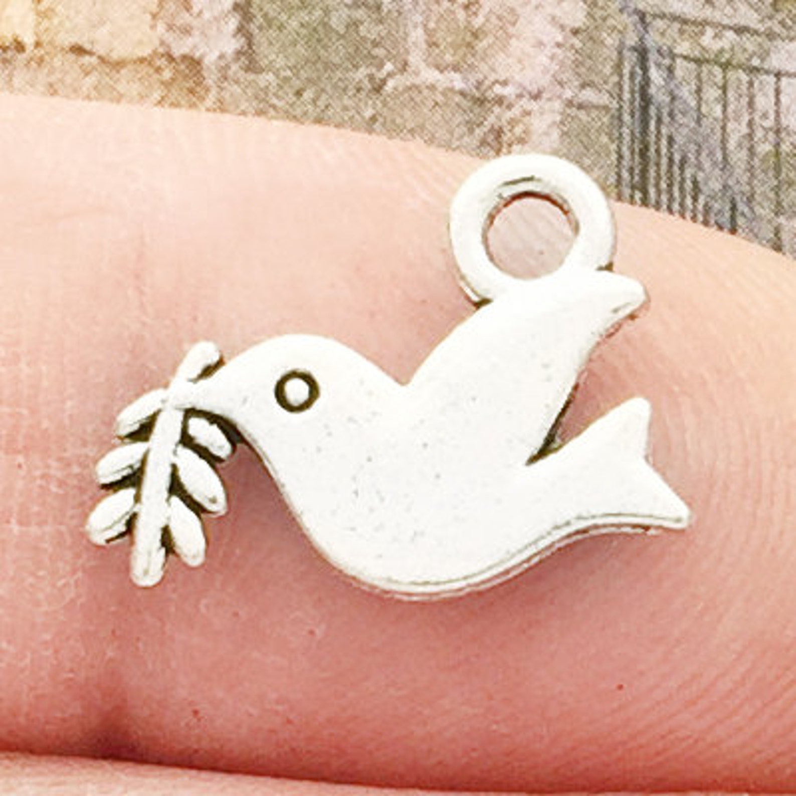 10 Peace Dove Charm Silver by TIJC SP1022 - Etsy