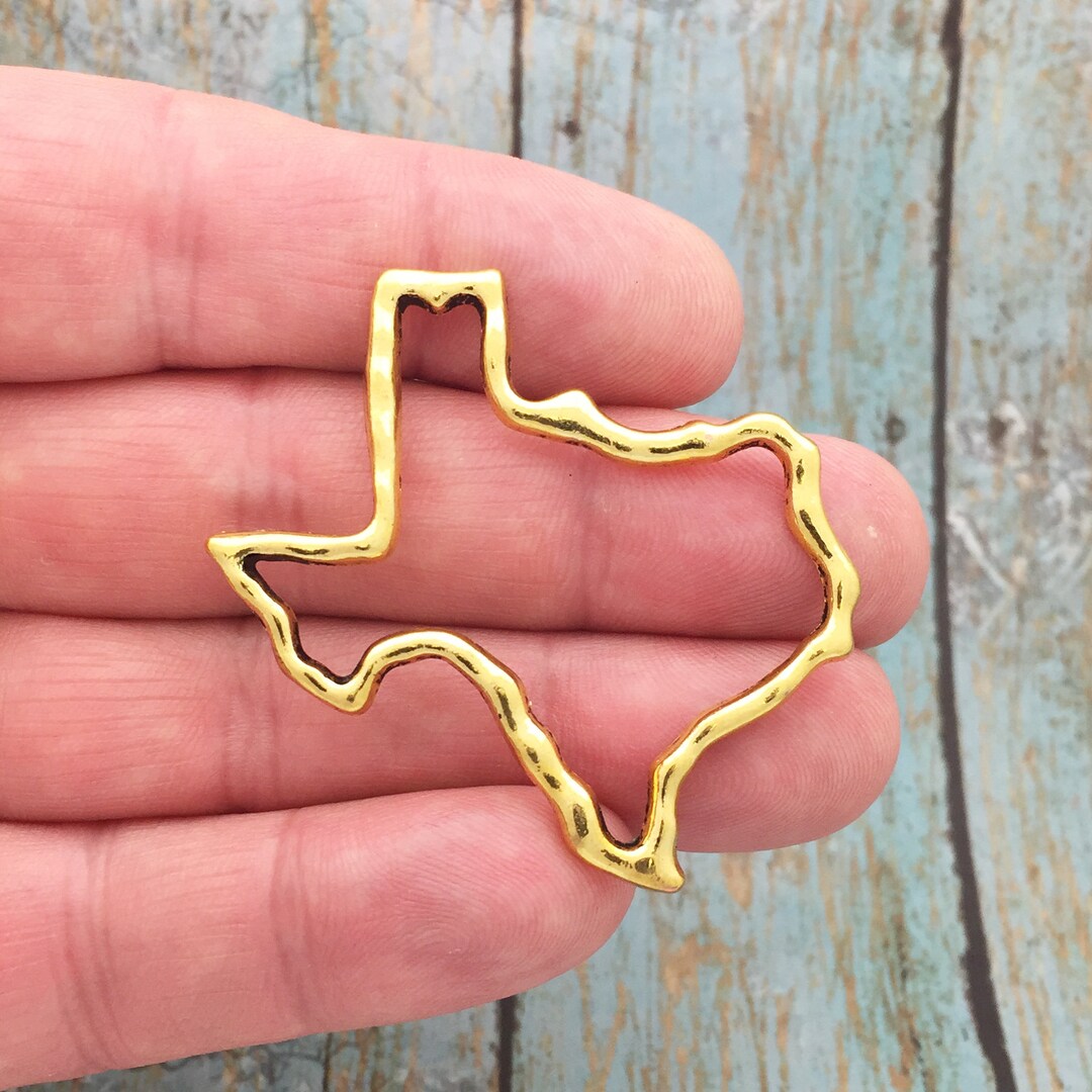 4 Gold Texas Charm Pendant by TIJC SP1112 - Etsy
