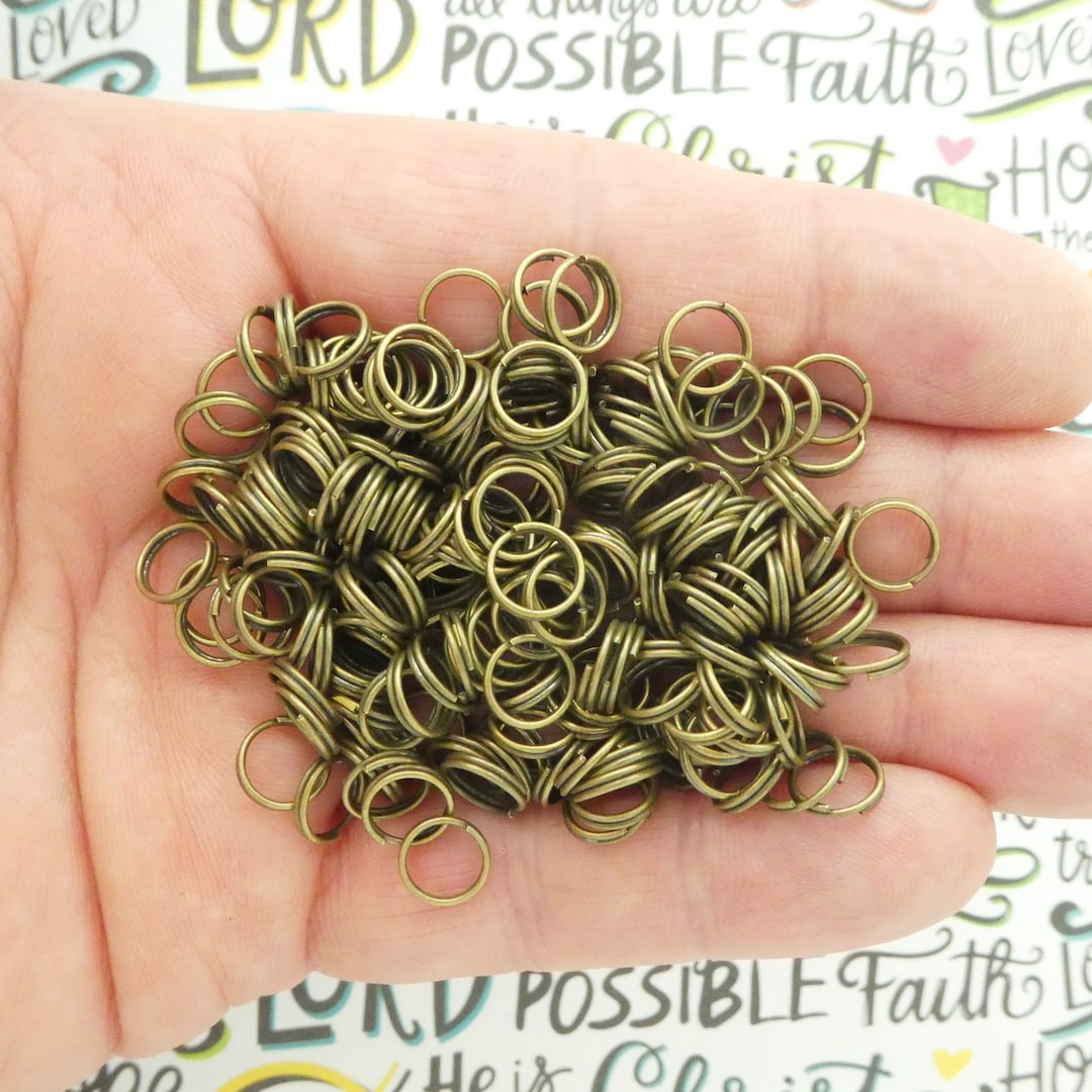 200 Pieces Split Rings 8 Mm Bulk .7x8mm Bronze by TIJC Bpsr.7x8 - Etsy