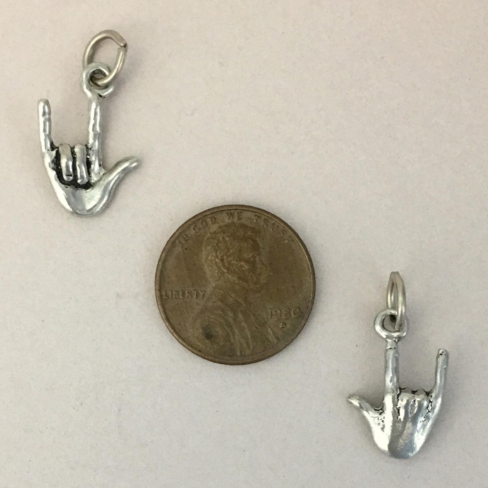 5 Silver I Love You Sign Language Charm 18x13mm by TIJC SP0618 - Etsy