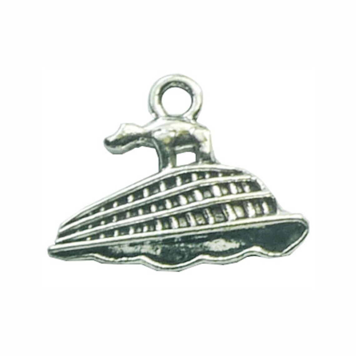 12 Silver Steamboat Charm Boat Pendant 16x21mm by TIJC SP0894 - Etsy