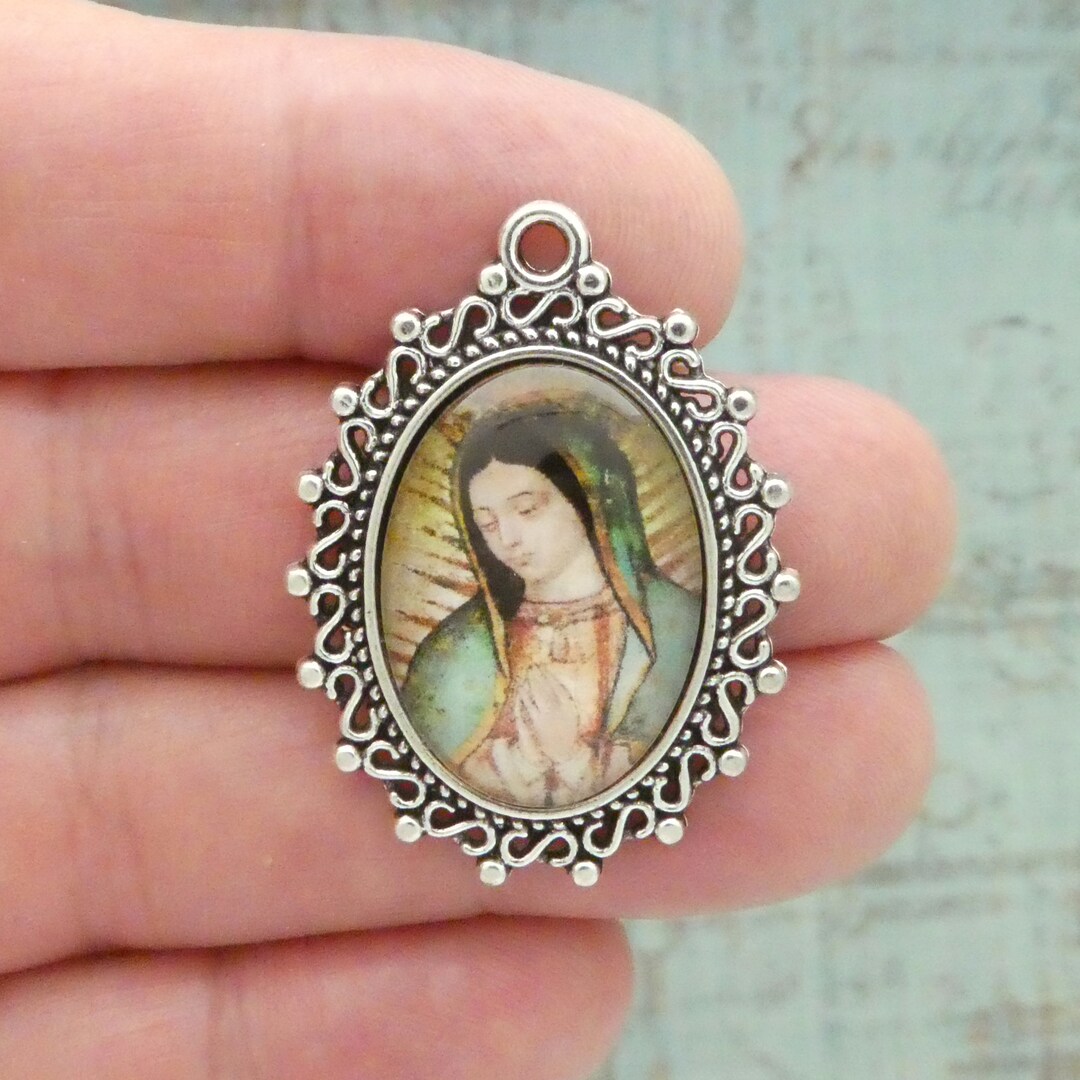 2 Our Lady of Guadalupe Pendant Silver by TIJC SP1691 - Etsy