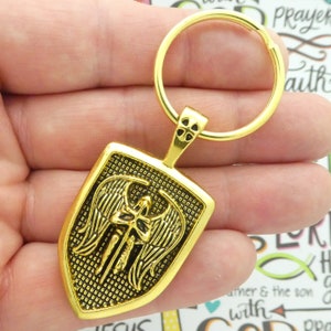 1 Gold St Michael Keychain by TIJC SP1982K - Etsy