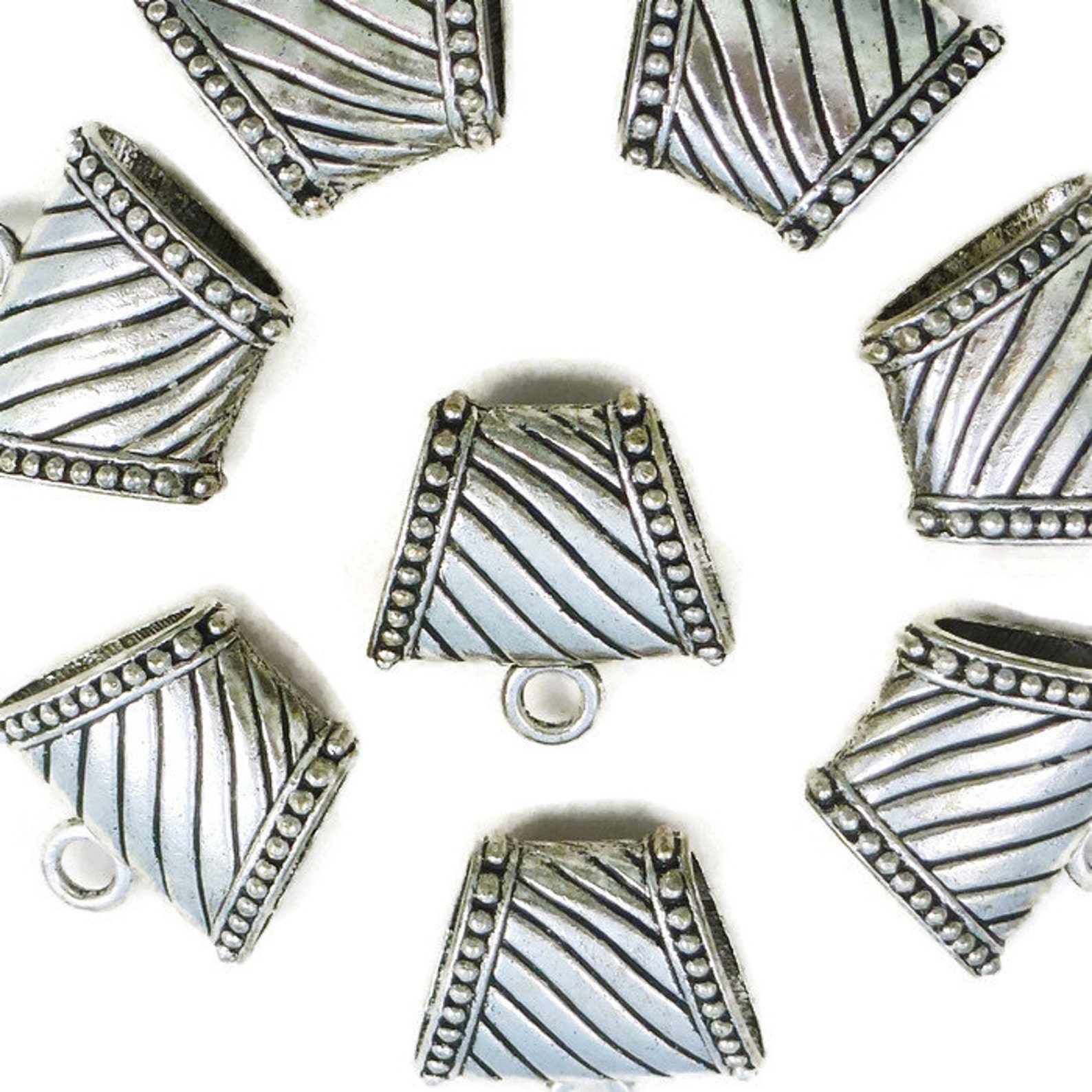 BULK 8 Large Bails for Pendants Silver by TIJC SP0852B - Etsy