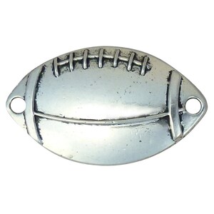 BULK 8 Silver Football Charm Bracelet Connector by TIJC SP1340B - Etsy