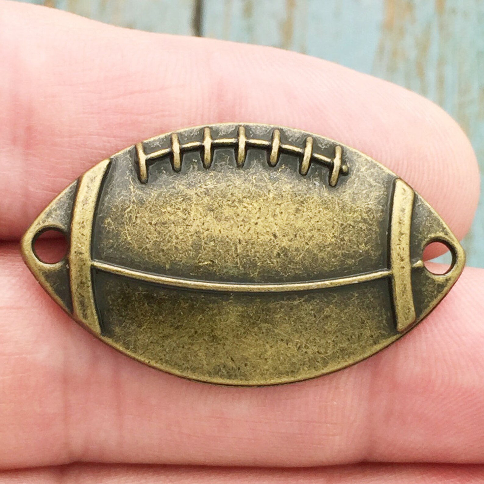 4 Football Charm Bracelet Connector Bronze by TIJC SP1720 - Etsy