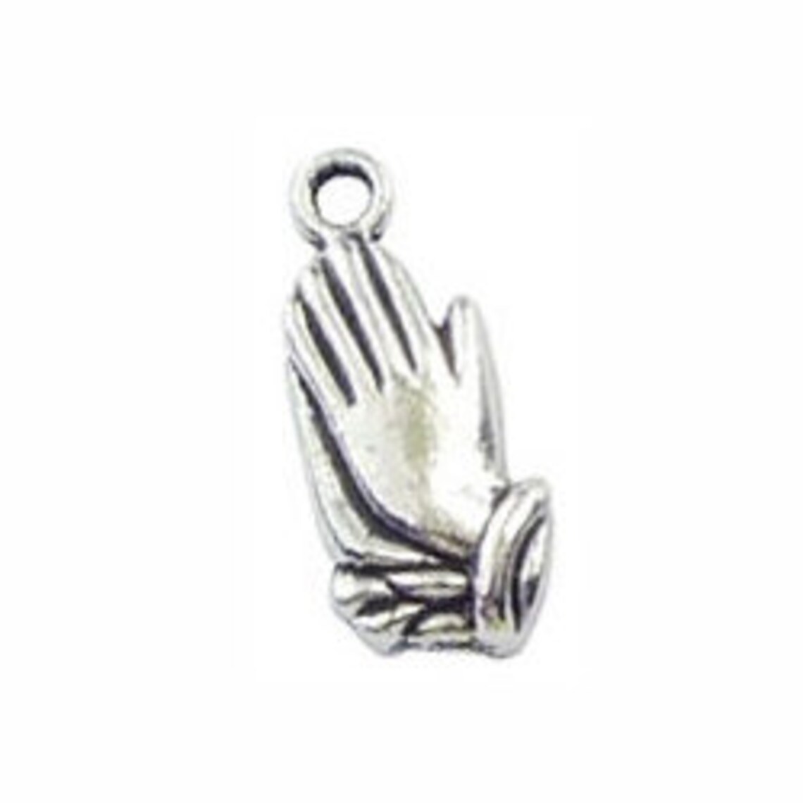 10 Silver Praying Hands Charm 18x10mm by TIJC SP0271 - Etsy