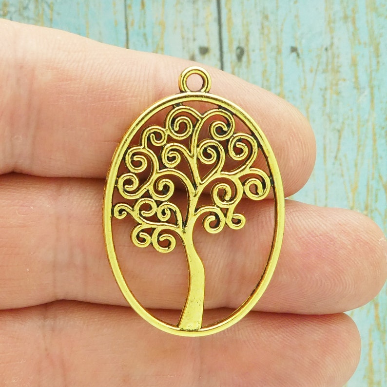 3 Gold Tree of Life Charm by TIJC SP1579 - Etsy