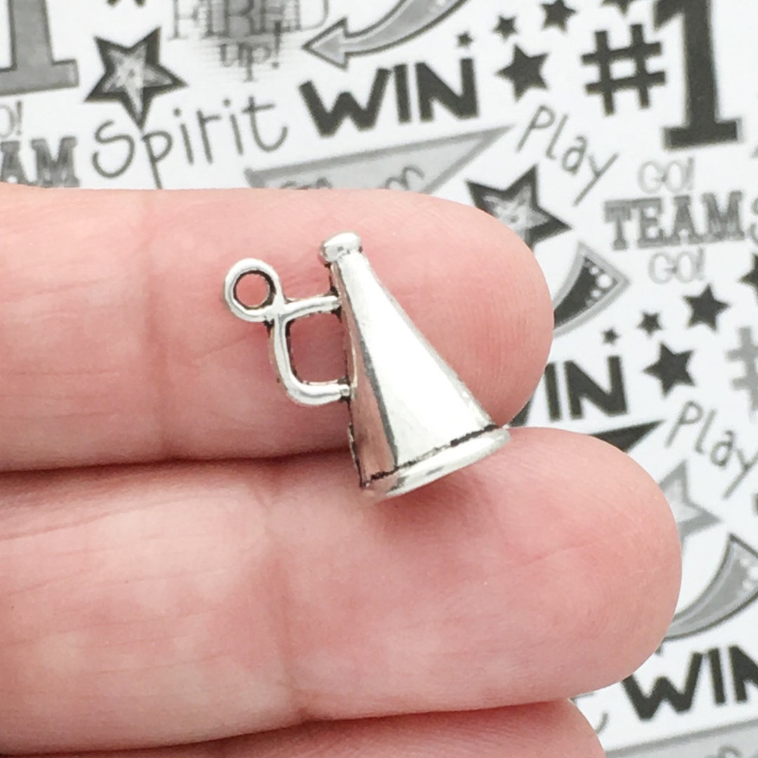 BULK 30 Silver Megaphone Cheer Charm by TIJC SP0076B - Etsy