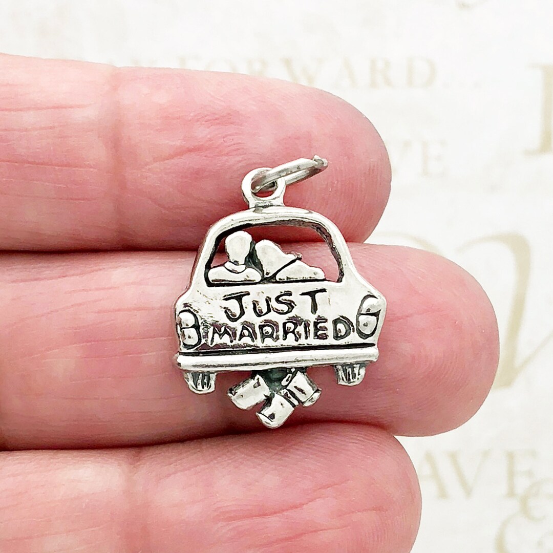 5 Just Married Wedding Charm Silver by TIJC SP0156 - Etsy