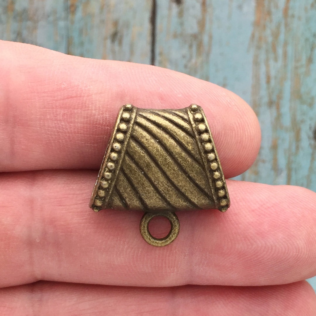 3 Bronze Bails for Pendants Large by TIJC SP1722 - Etsy