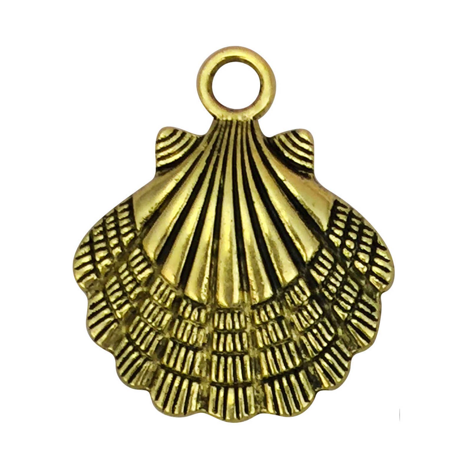 BULK 12 Gold Sea Shell Charm Pendant by TIJC SP1583B - Etsy
