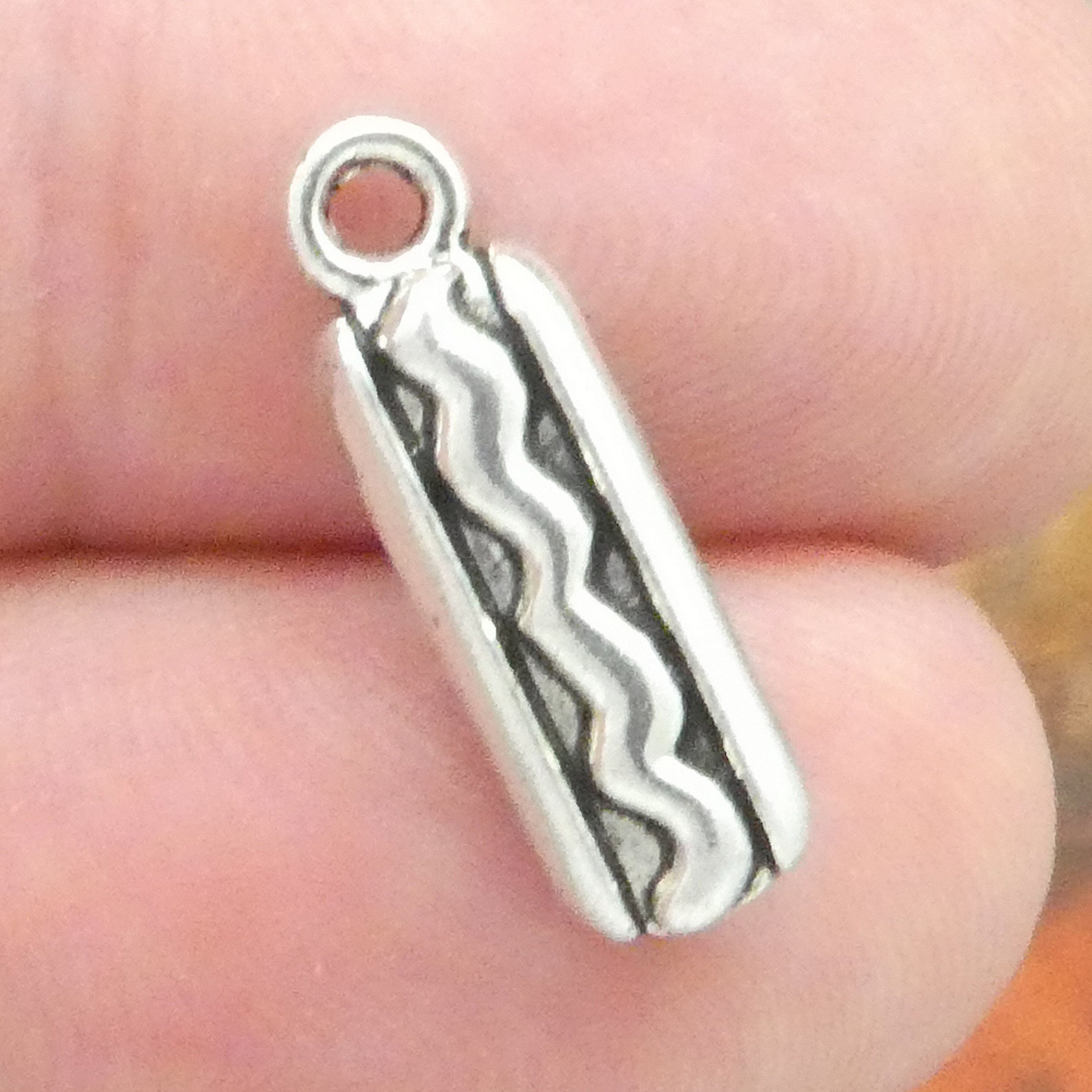 6 Hot Dog Charm Silver by TIJC SP2023 | Etsy