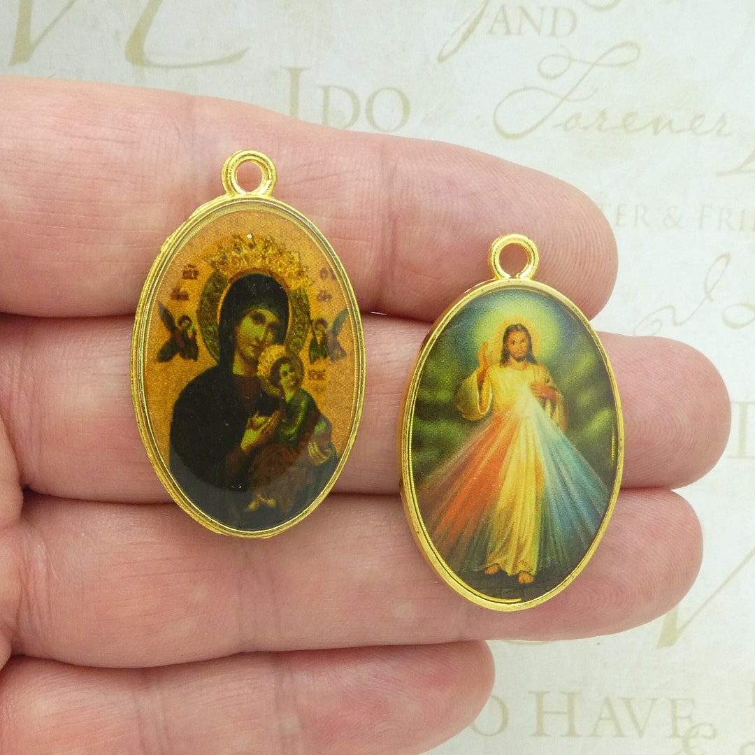 1 Our Lady of Perpetual Help Pendants Bulk 39x24mm by TIJC SP2125 - Etsy