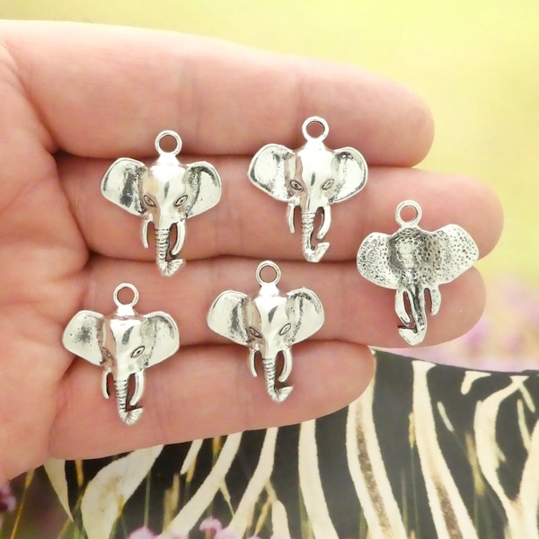 Small Elephant Charm - Etsy